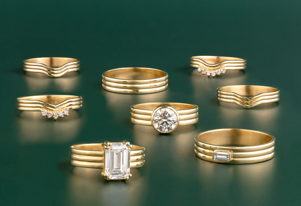 The Stratum Ring with an Emerald-Cut Lab Grown Diamond & Alexis Russell