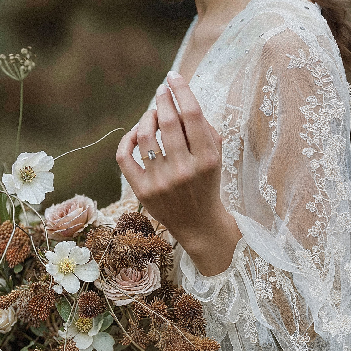 Salt and Pepper Diamond Engagement Rings | Alternative Engagement Rings ...