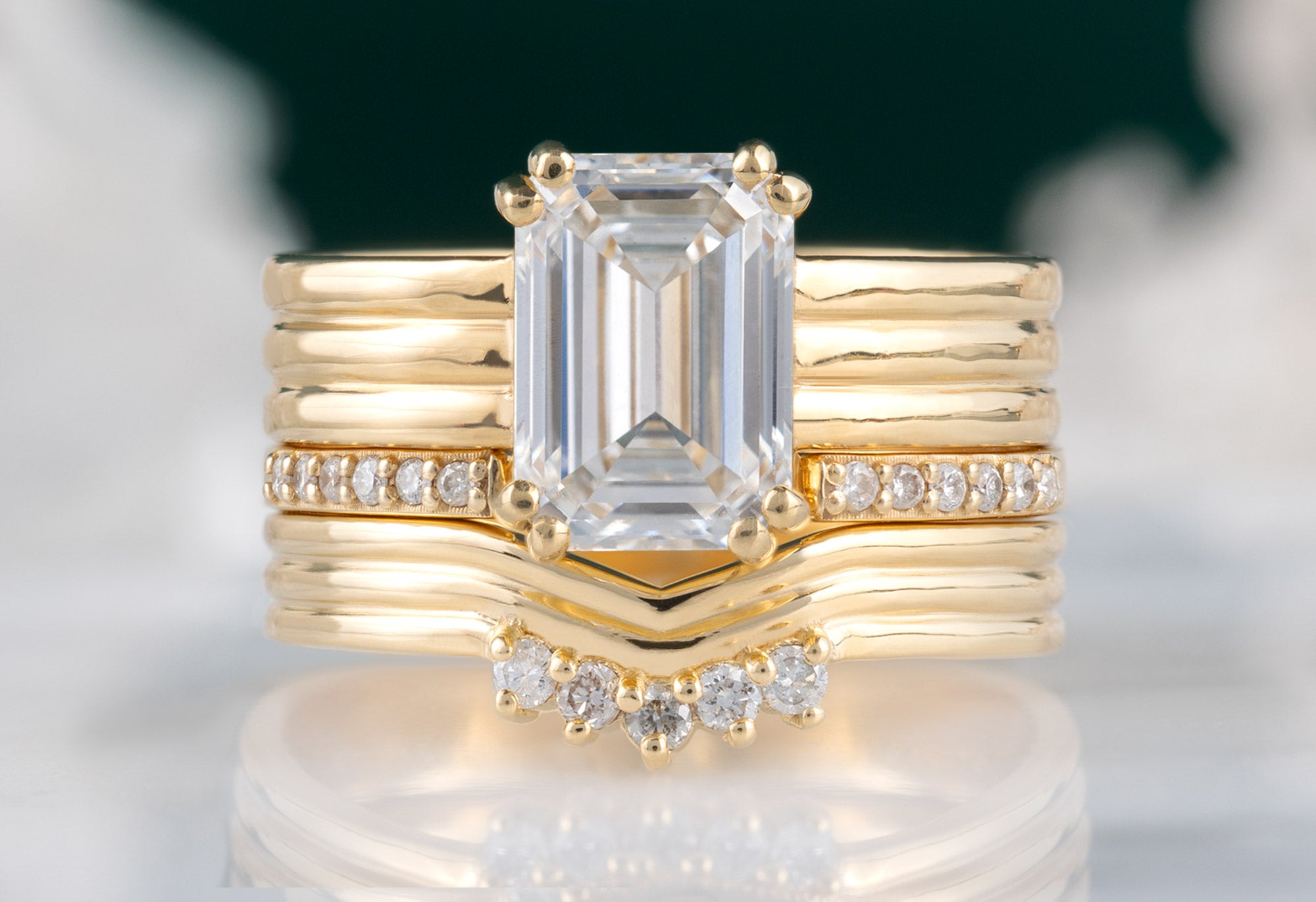 The Stratum Ring with an Emerald-Cut Lab Grown Diamond & Alexis Russell